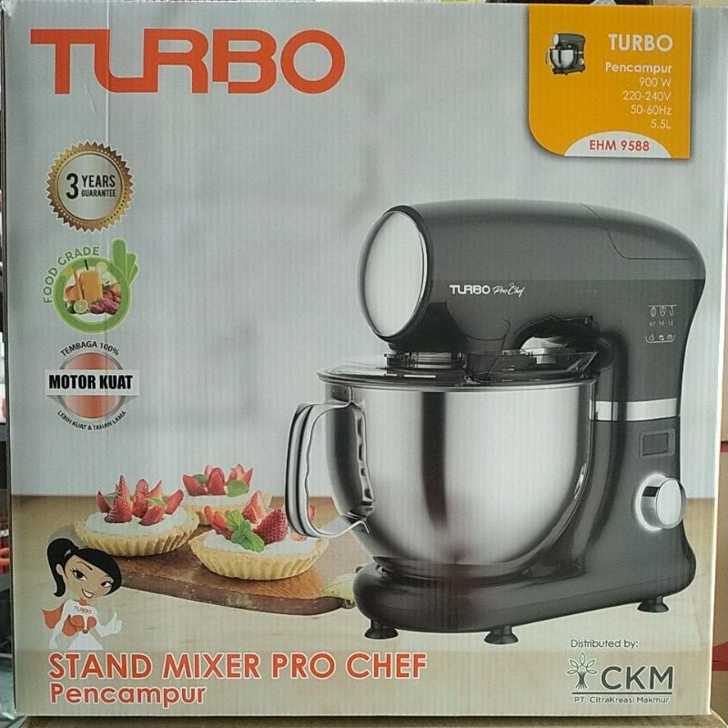 Jual Stand Mixer Grande Pro Chef 5,5 Liter TURBO EHM-9588 Pengaduk ...