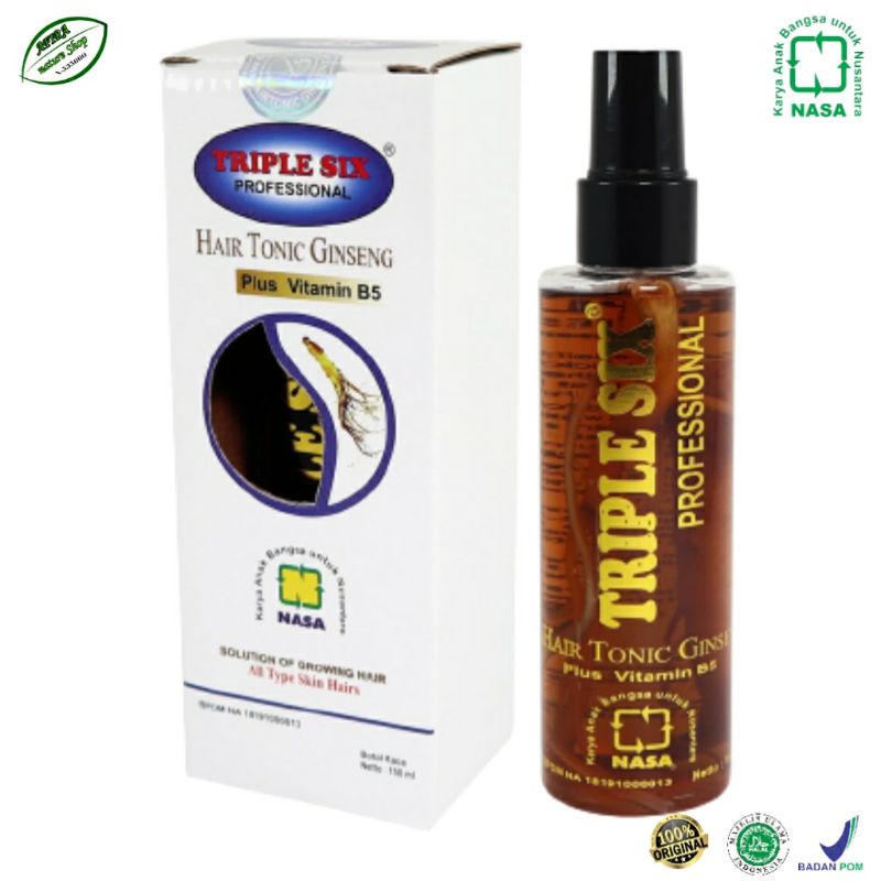 Jual Triple Six Profesional Hair Tonic Ginseng Plus Vitamin B5 Khusus ...