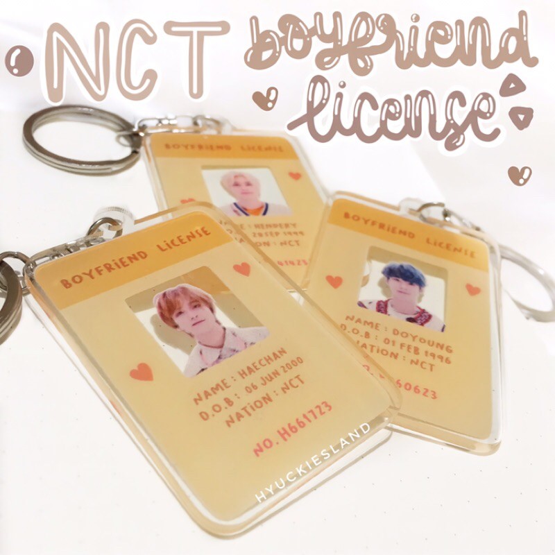 Jual NCT Boyfriend License Keychain Keyring Ganci Gantungan Kunci ...