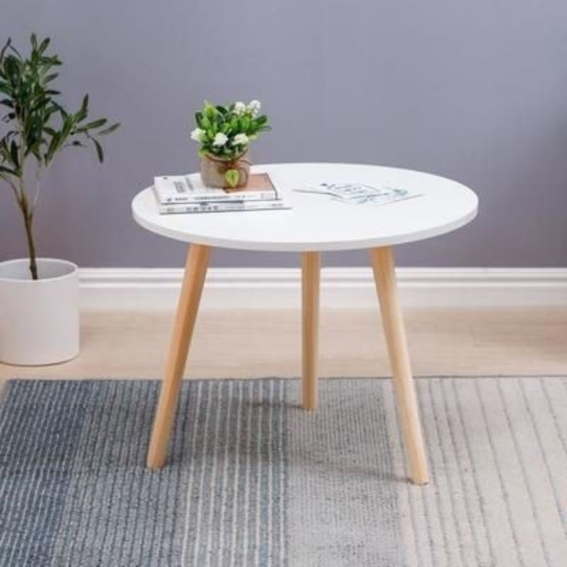 Jual Meja Minimalis Ruang Tamu Bulat 40cm / meja Sudut Samping Kamar ...