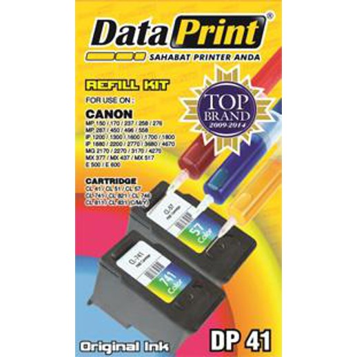 Jual dataprint refill kit tinta suntik warna printer canon dp 41 ...