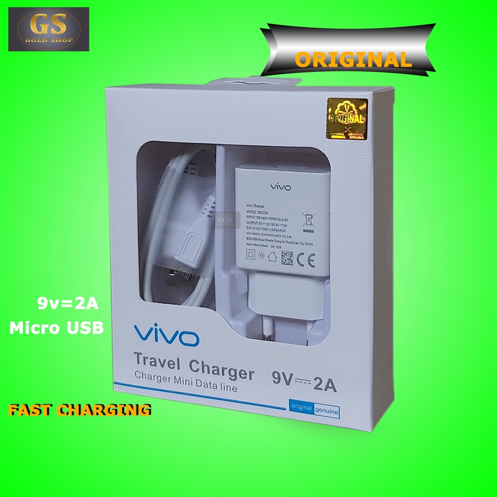Jual Charger VIVO Original 100% Fast Charging 9V-2A / Charger Vivo V11 ...