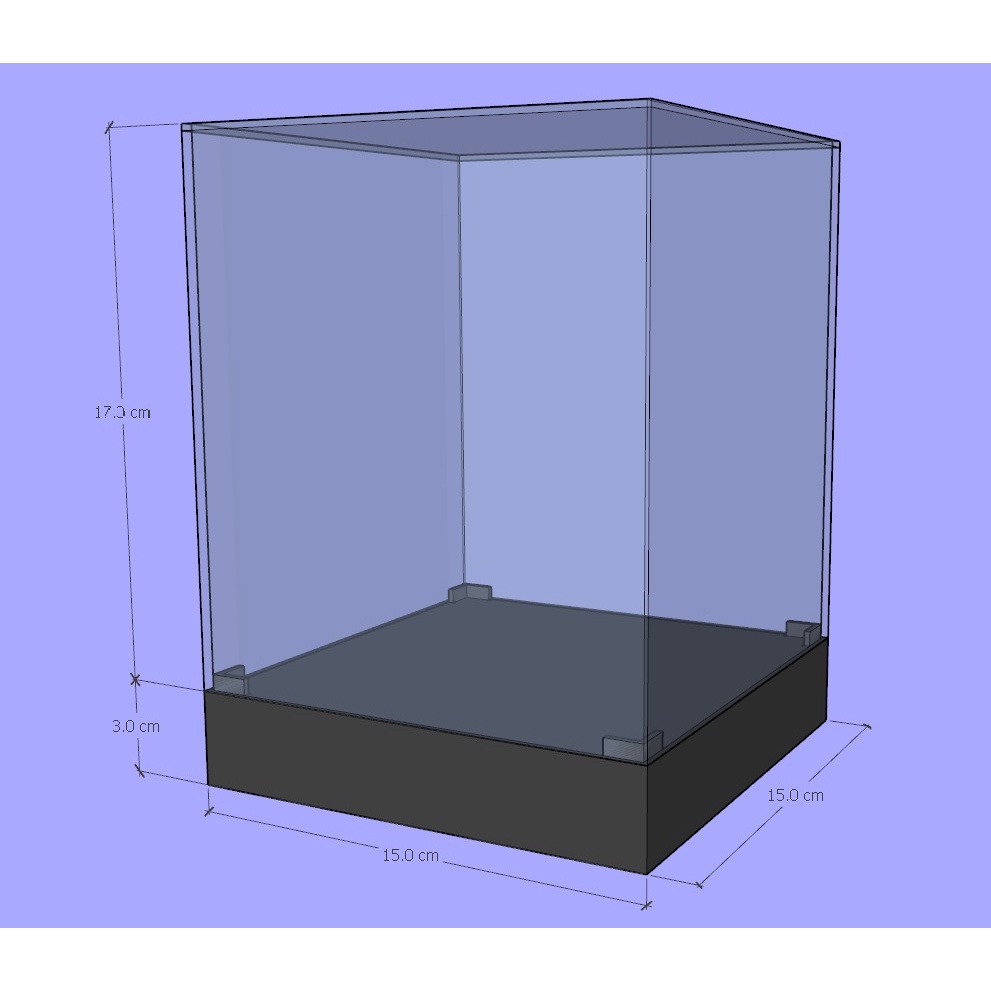 Jual Acrylic Showcase - Box Display Figure Akrilik Ukuran 15x15x20cm ...