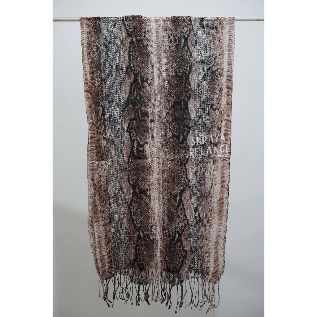 Jual Selendang Rajut Motif Animal Print | Ular | Scarf | Syal | Shawl ...