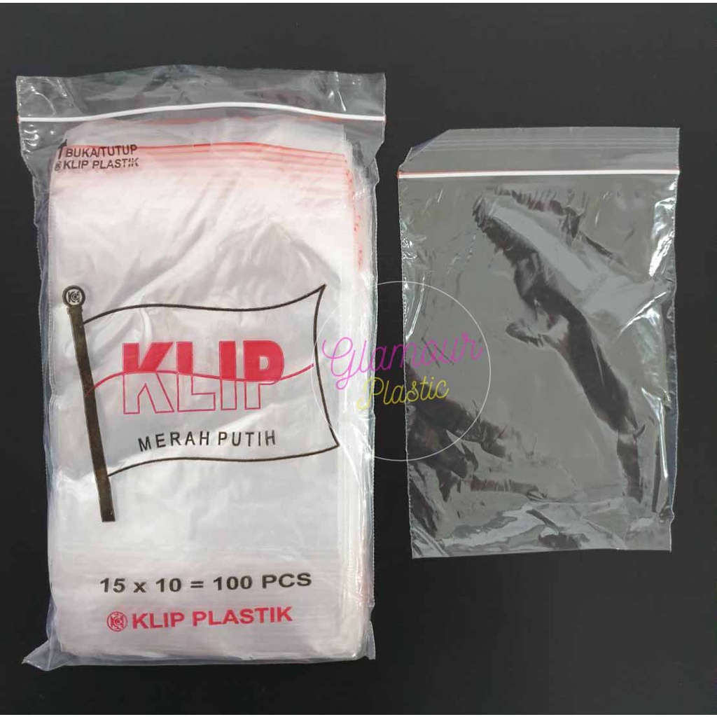 Jual Plastik KLIP UKURAN 10X15 cm 1 pack isi 100 lembar/Plastik Zip ...