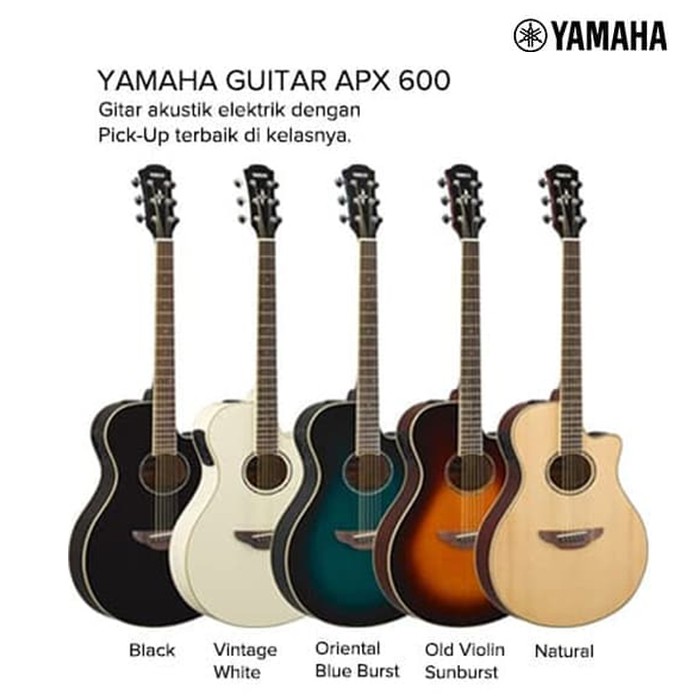 Jual Gitar Akustik Elektrik Yamaha APX600 / APX-600 / APX 600 Original | Shopee Indonesia