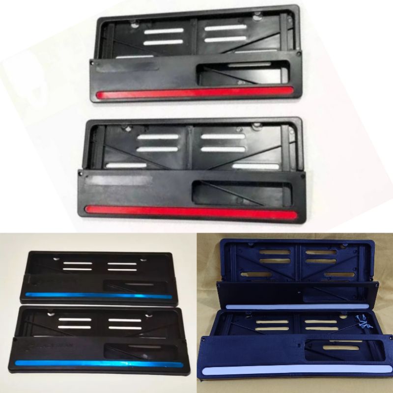 Jual Bingkai Plat Nomor Motor Model Honda Model List Merah Biru Putih ...