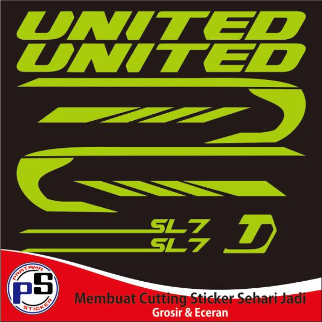 Jual Sticker Sepeda United SL7 cutting | Shopee Indonesia