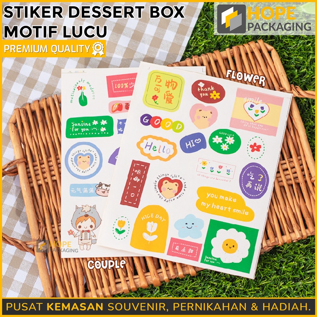 Jual Stiker Dessert Box Motif Lucu / Mini Stiker Colorful Cute Stiker ...