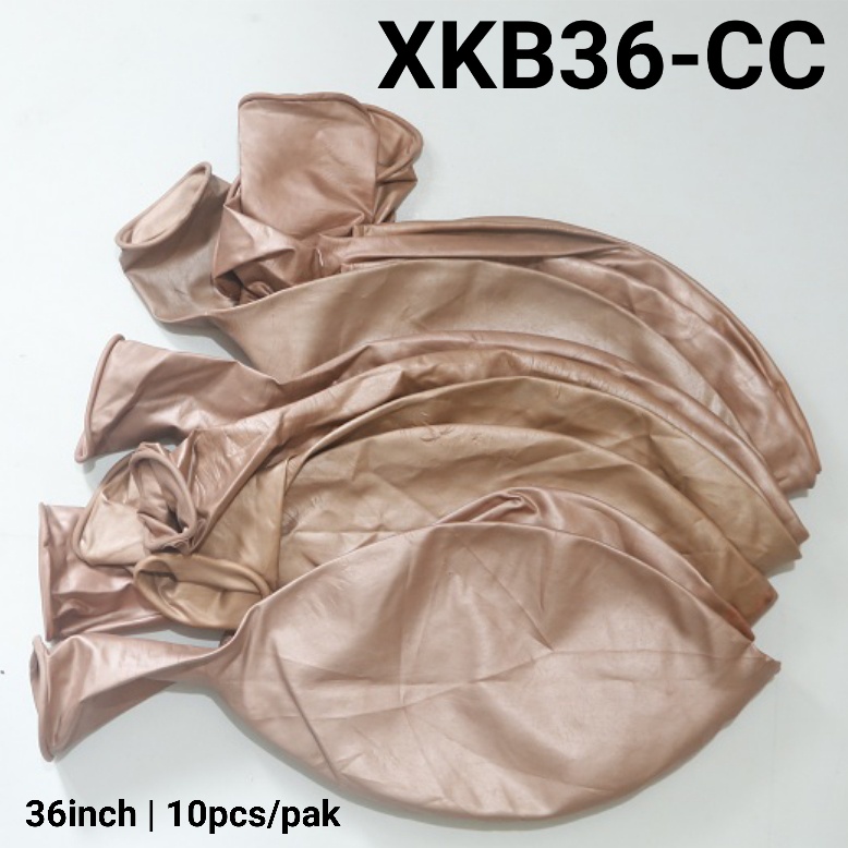 Jual XKB36-CC Balon latex 36 inch 90cm 10 jumbo besar chrome coklat ...