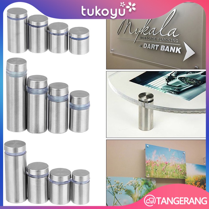 Jual 8 pcs Baut Kaca Akrilik/Pen Baut Iklan/Sign Board Paku Baut Skrup ...