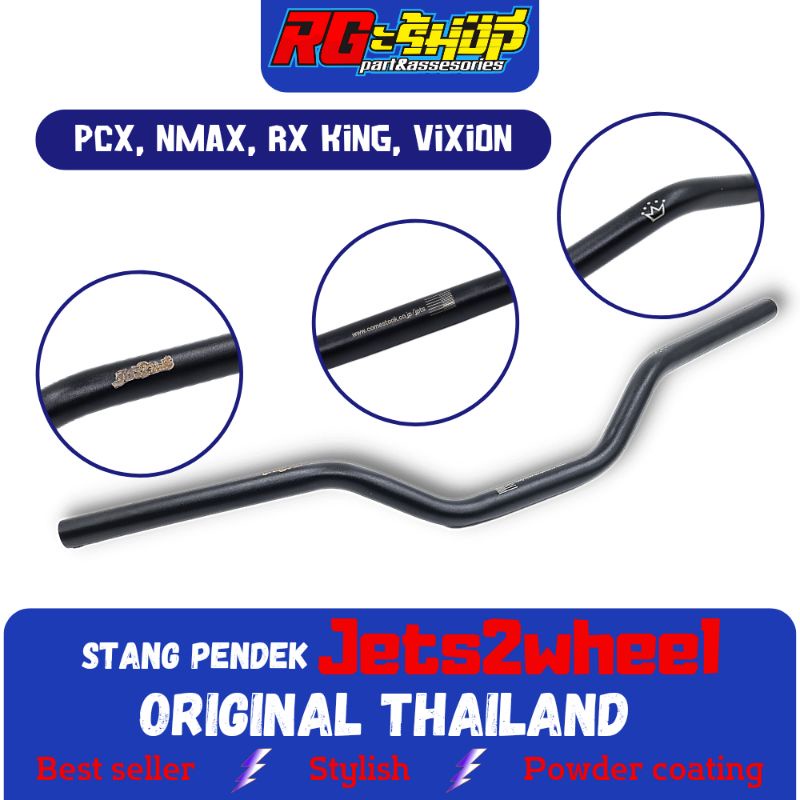 Jual Stang Stir Ceper Pendek Landai Fatbar Jets2wheel Jetwheel Black ...