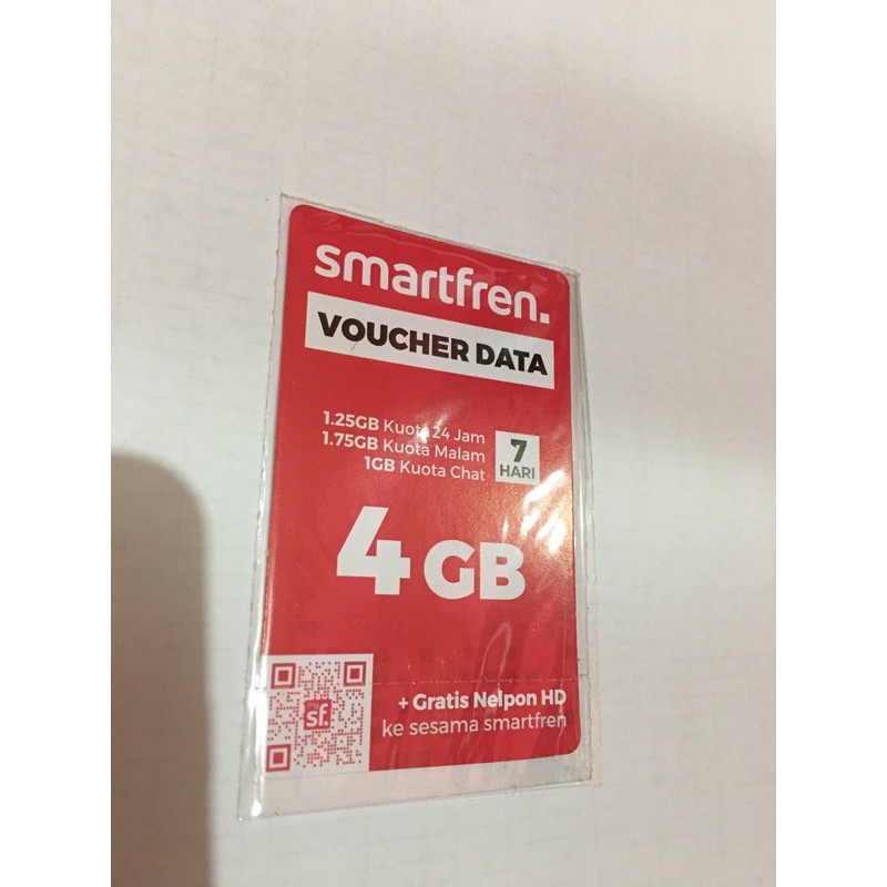 Jual VOUCHER DATA smartfren 4GB | Shopee Indonesia
