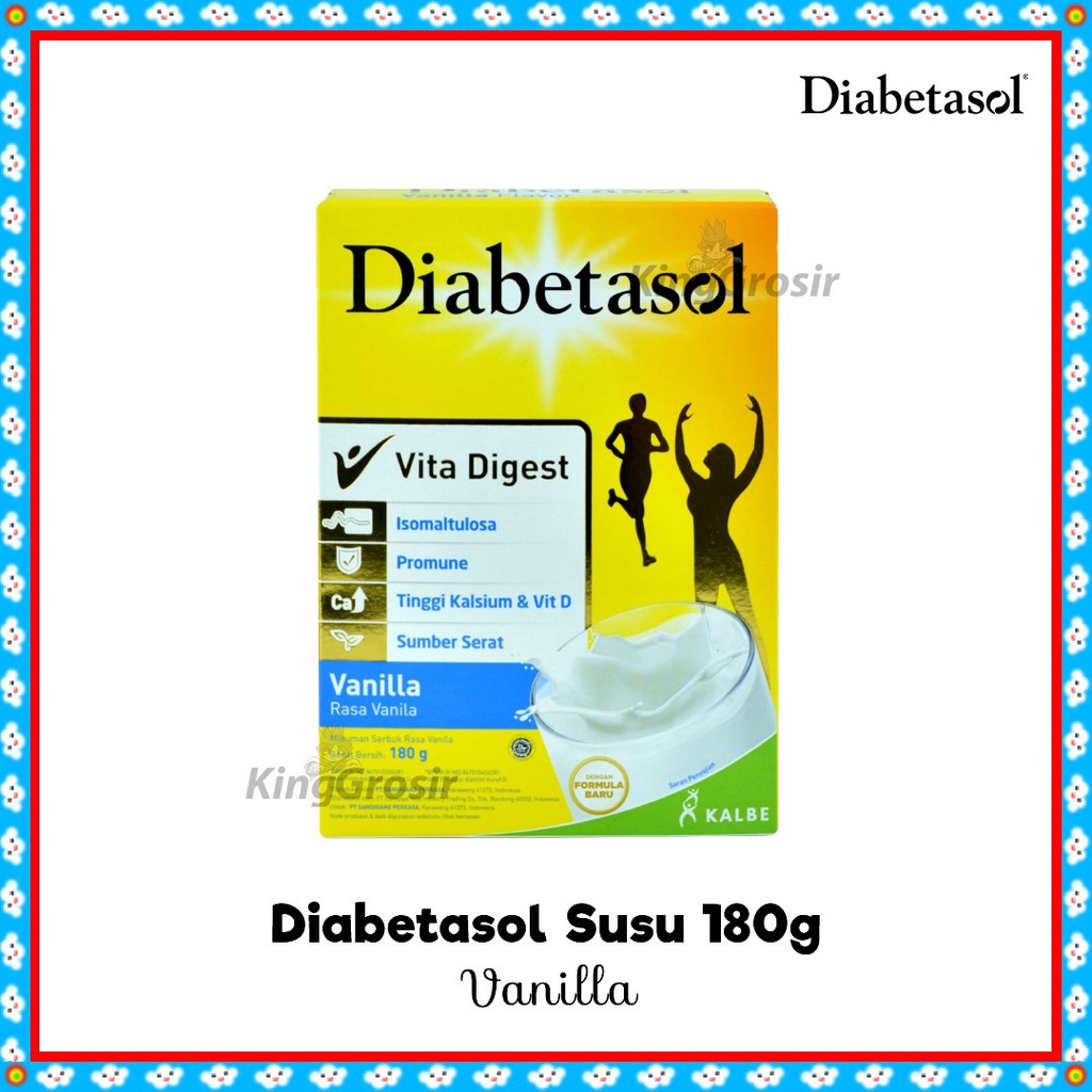 Jual Diabetasol Susu Diabetes Box 180gr ./ Susu Bubuk Untuk Penderita ...