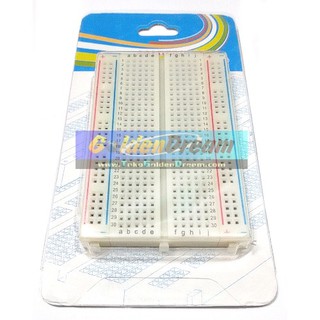 Jual Breadboard Mini 8.5x5.5cm Solderless PCB Circuit Board 400 Lobang ...