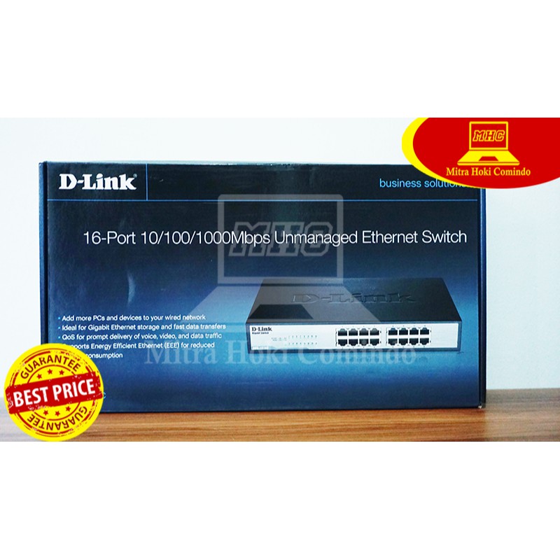Jual DLINK SWITCH HUB 16 PORT GIGABIT DGS-1016 C (BESI) | Shopee Indonesia