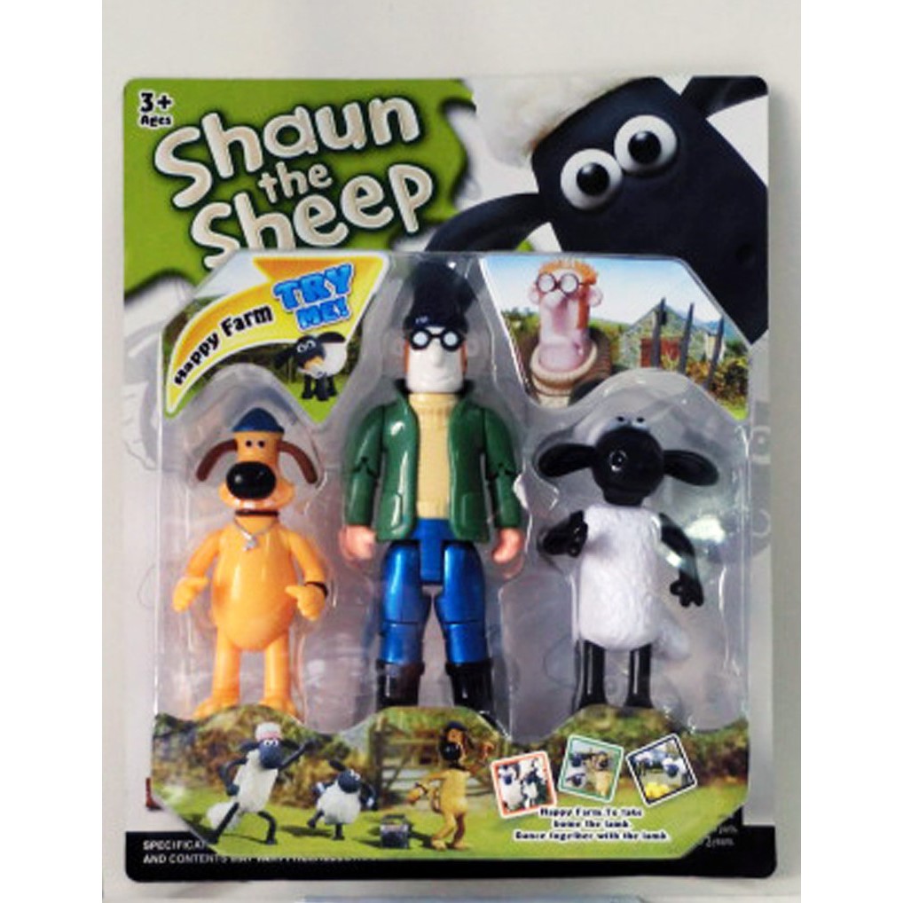 Jual Mainan 3 Pieces Action Figure Shaun The Sheep S7333-8606/BC ...