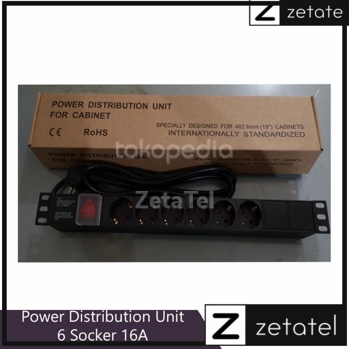 Jual Power Distribution Unit 6 Socket 16A / Pdu 6 Socket 16A Server ...