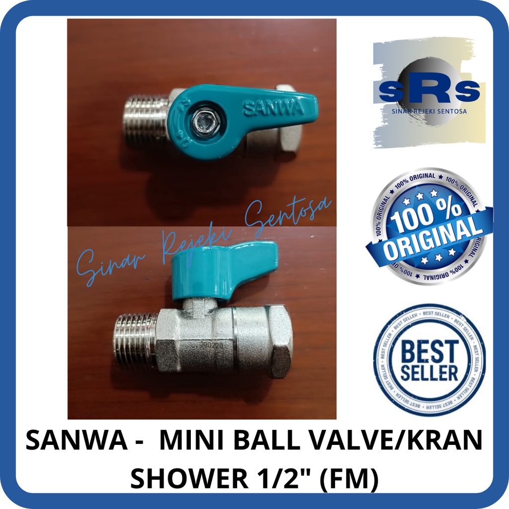 Jual SANWA - MINI BALL VALVE/KRAN SHOWER 1/2 INCH FM | Shopee Indonesia