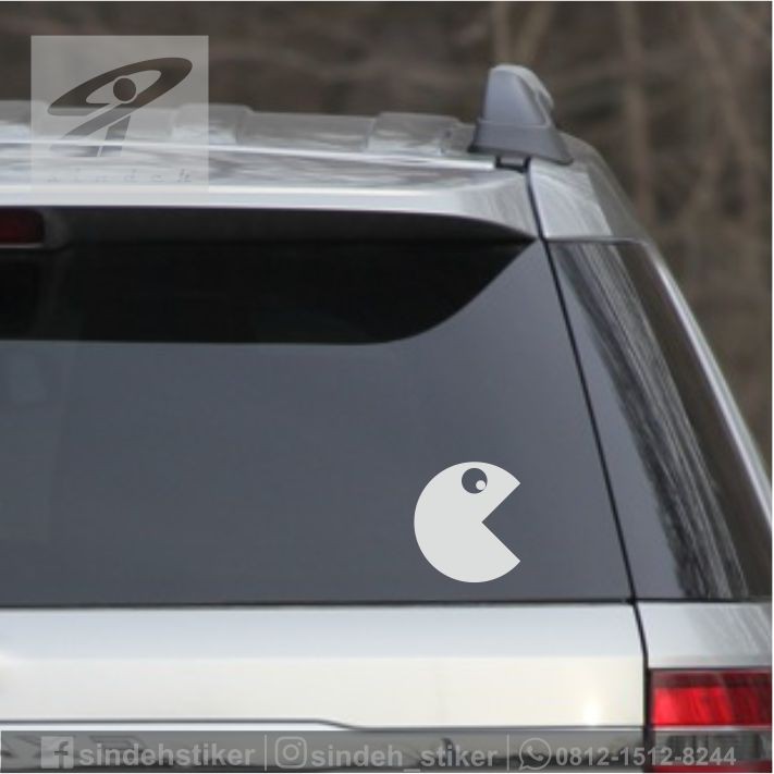 Jual CUTTING STICKER MOBIL PACMAN STIKER KACA MOBIL LUCU UNIK STIKER ...