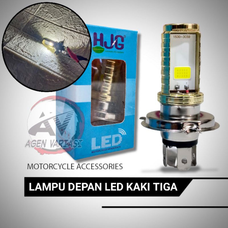 Jual Lampu Depan led utama H4 kaki tiga Vixion Scoopy old, Byson, R25, Tiger, verza cbr 150 old ...