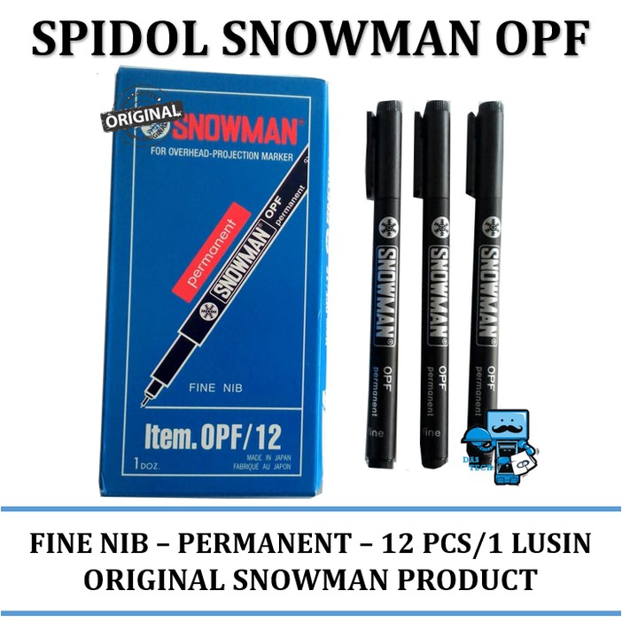 Jual Spidol OHP Snowman OPF (12pcs/Lusin) | Shopee Indonesia