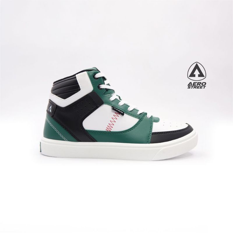 Jual Aerostreet 43 Hoops Putih Hijau Hitam Sepatu Sneakers Casual Aero ...