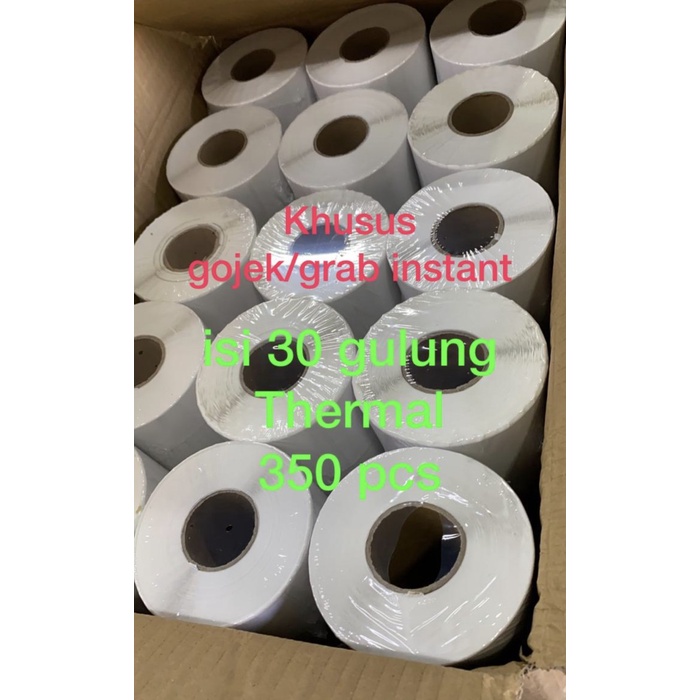 Jual kertas thermal struk/label barcode stiker direct isi 1 KARTON ...