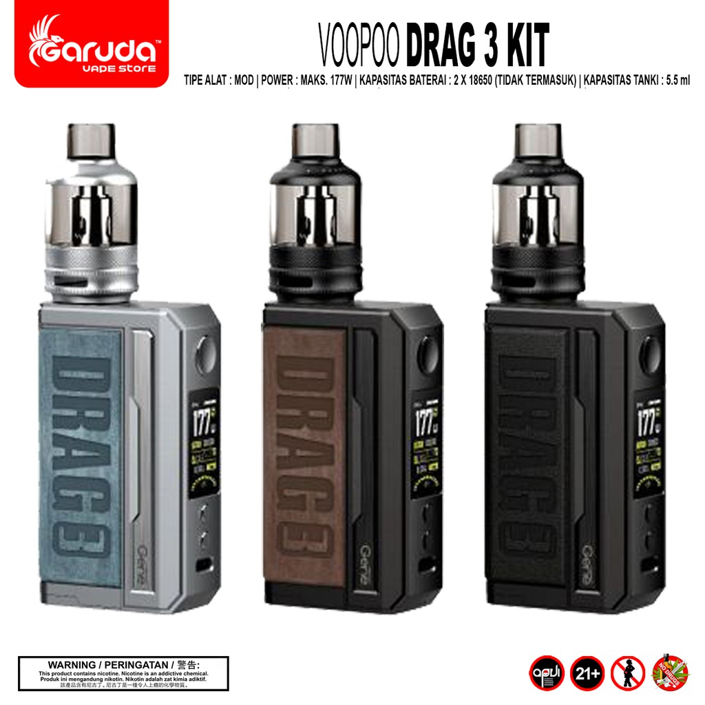 Jual Mod Drag 3 Kit Voopoo 100% Authentic | Shopee Indonesia
