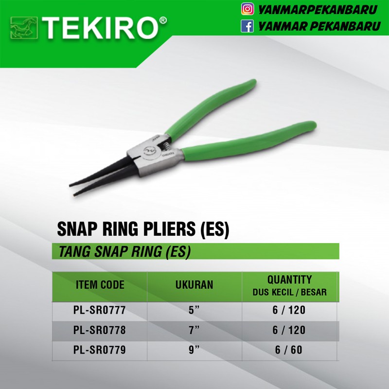 Jual TEKIRO SNAP RING PLIERS / TANG SNAP RING (ES) | Shopee Indonesia