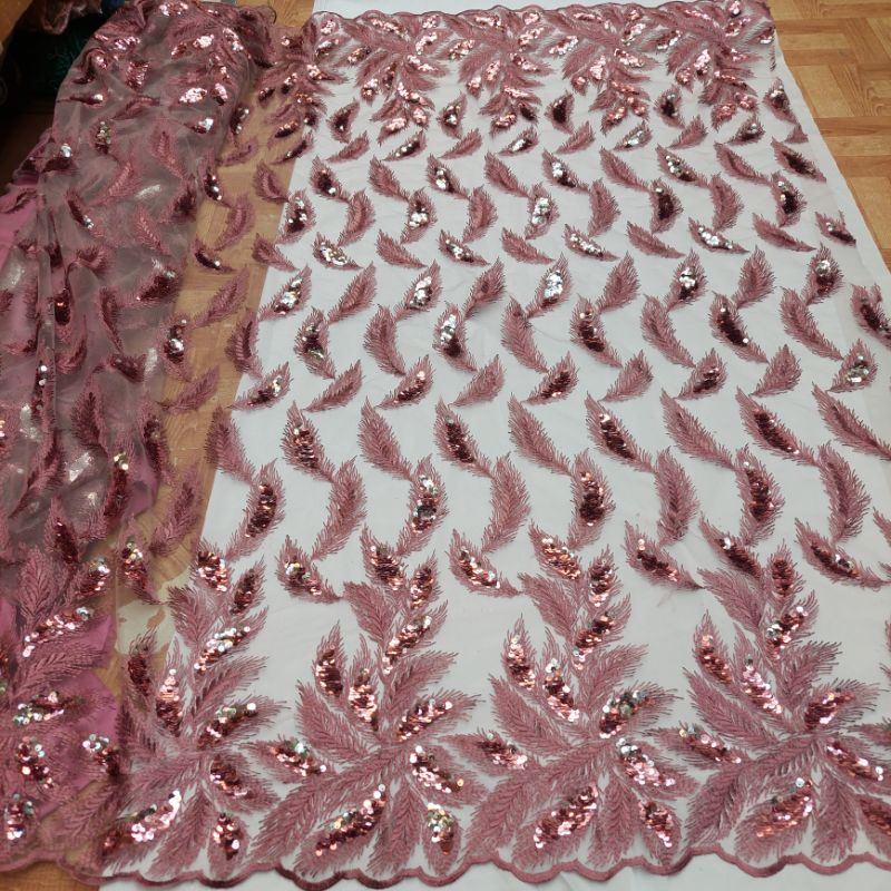 Jual kain tille payet. brokat payet. lace border payet. murah | Shopee ...