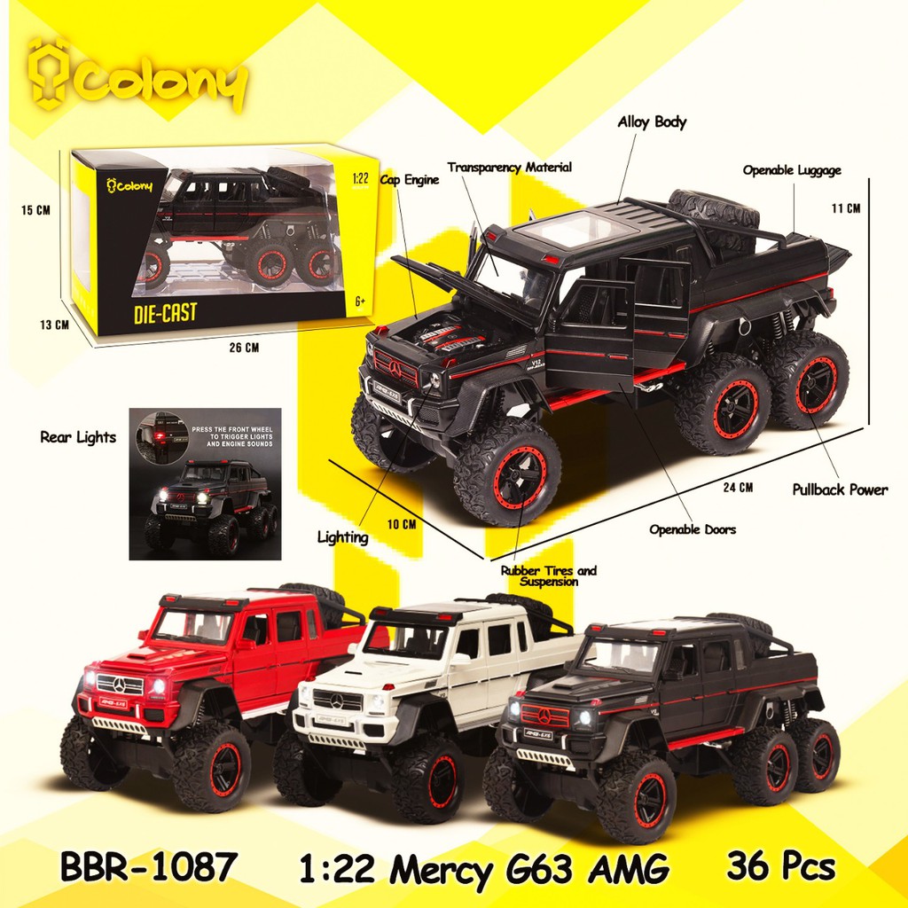 Jual Mainan Anak Mobil Diecast Mercy G63 AMG Diecast Pajangan Miniatur ...
