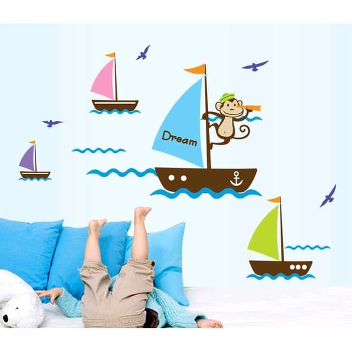 Jual Wall Sticker / Stiker Dekorasi Untuk Dinding (Kaca) : Kapal Layar ...