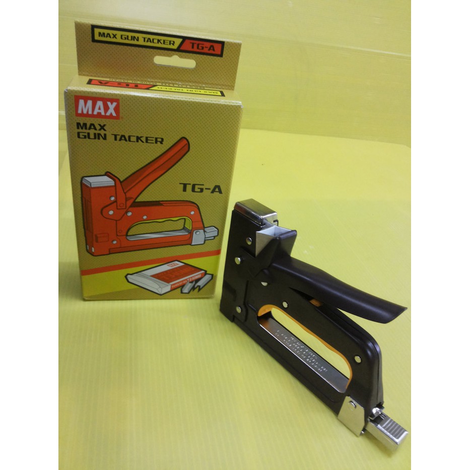 Jual Stapler Tembak Max Gun Tacker TG-A Staples Kayu Karpet | Shopee ...