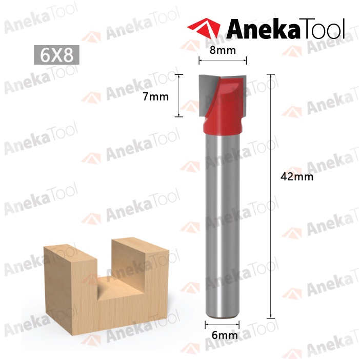 Jual Mata router CNC Flat Bottom Knife Wood working trimmer Shank 6mm ...