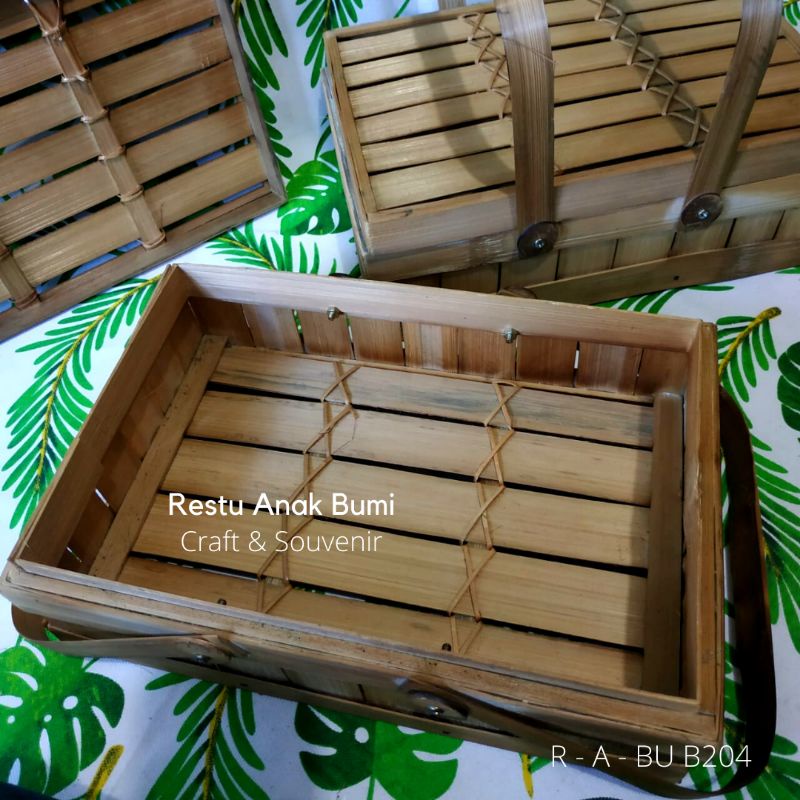Jual Keranjang 30 x 20 plus tutup bambu - Keranjang parsel premium ...