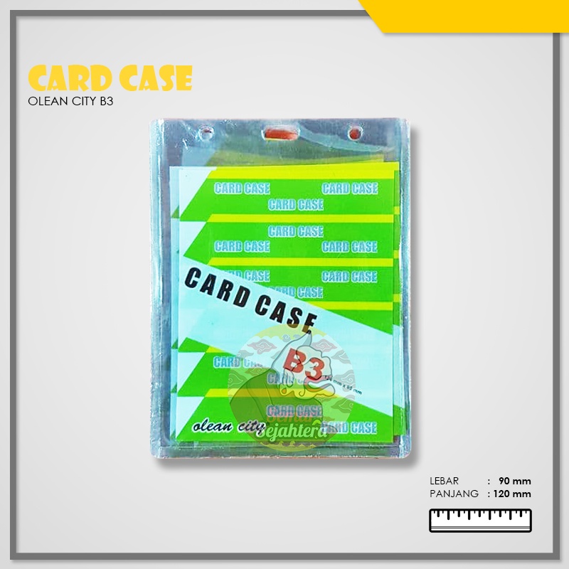 Jual [PAK] CARD CASE / TEMPAT ID CARD / NAME TAG PLASTIK ID CARD OLEAN CITY / OCI B3 isi 20 ...