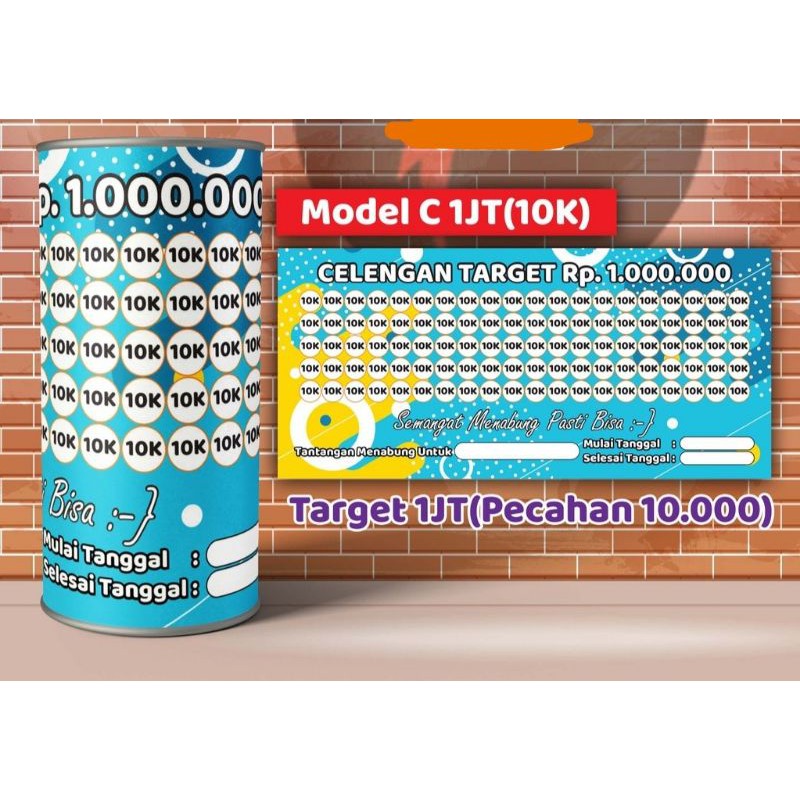 Jual Stiker / Setiker celengan target / Celengan Viral ( Ready No PO ...