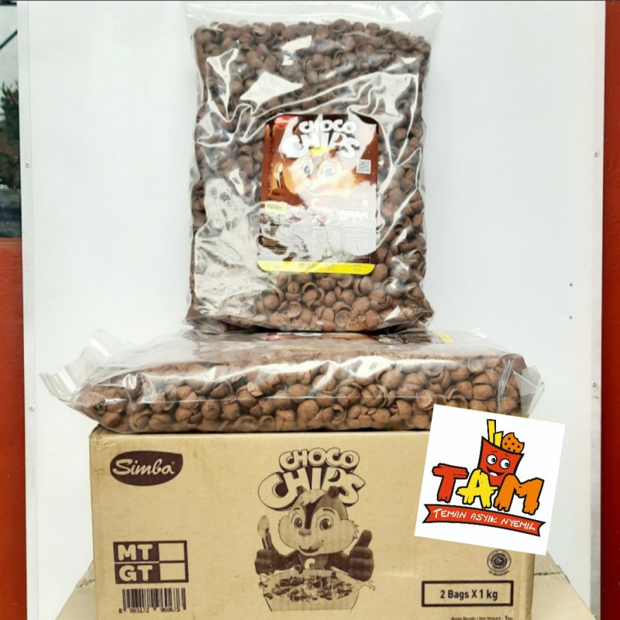 Jual Sereal Cokelat Simba Choco Chips 1 Kg (950 Gram) - Tam Snack ...