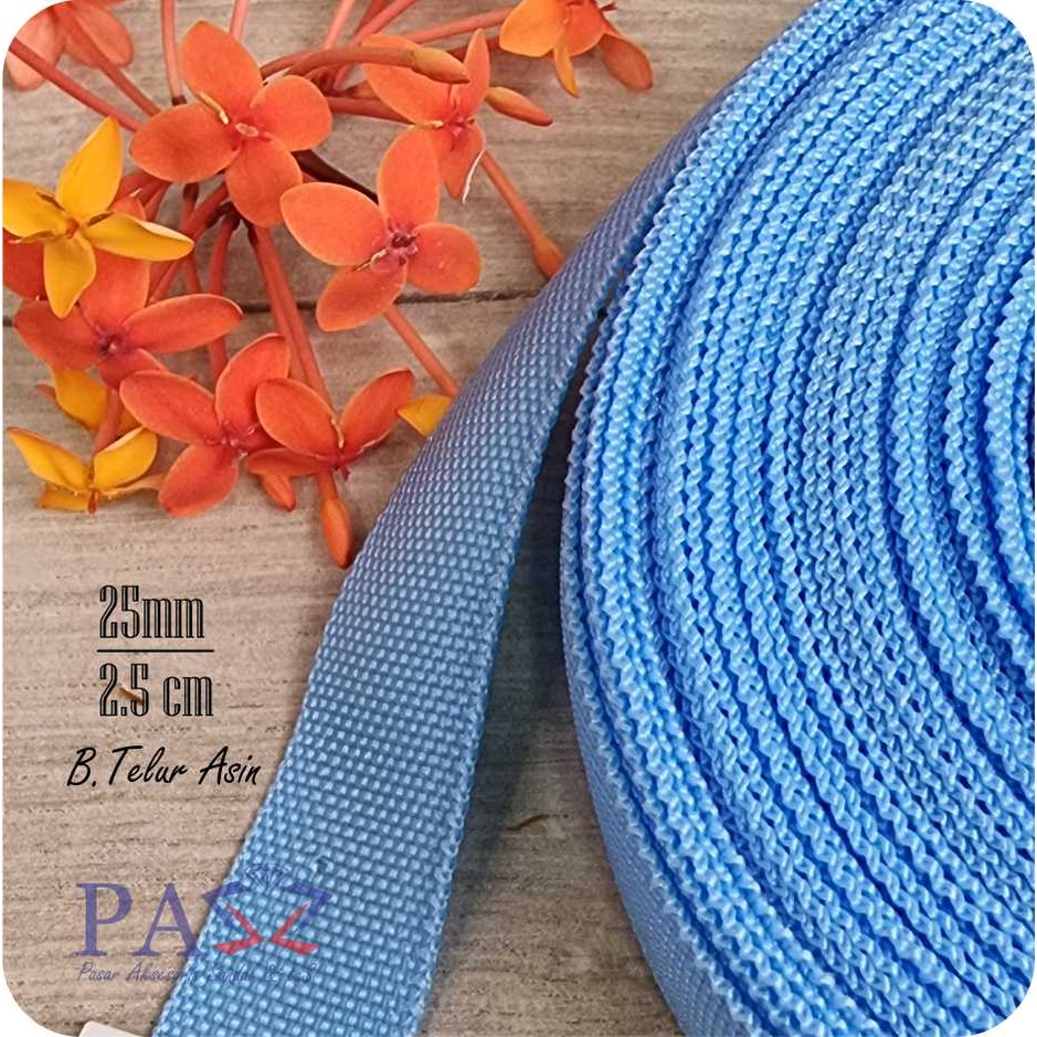 Jual Tali Webbing Pelipit / Bisban / PCR 2,5 cm 36 Yard/rol | Shopee ...