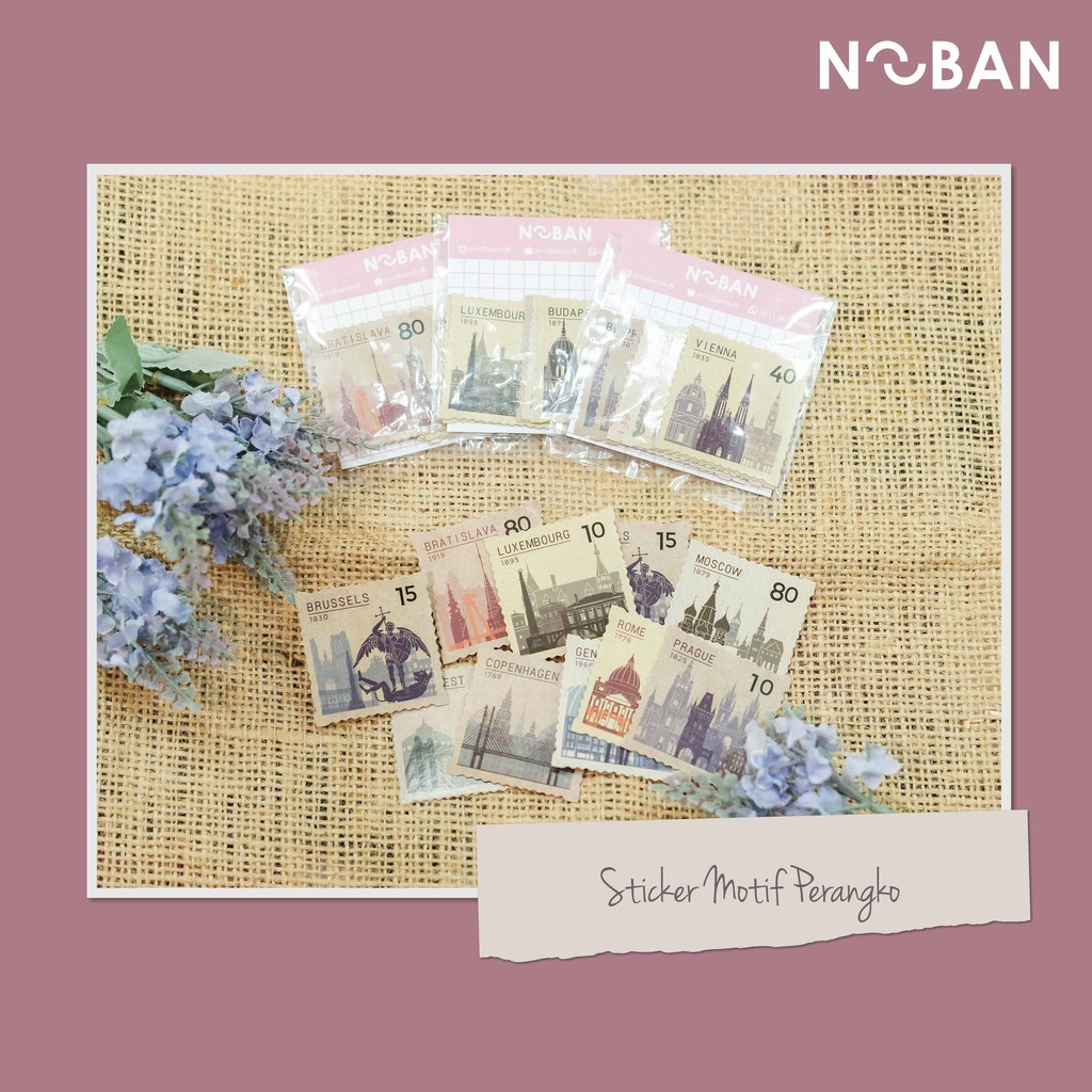 Jual Sticker Motif Perangko Kota / Postage Stamp City | Shopee Indonesia
