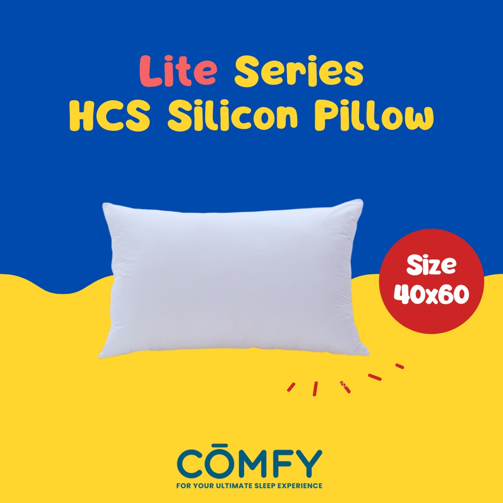 Jual Bantal Tidur Murah ECO Comfy 100% Pure Silicon HCS Soft 40x60 ...