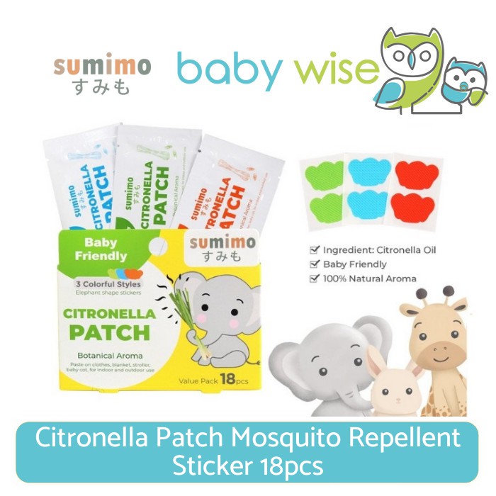 Jual Sumimo Citronella Patch Mosquito Repellent Sticker 18pcs | Shopee ...