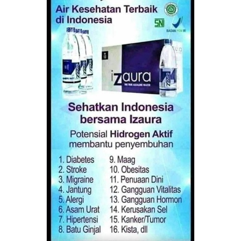 Jual Izaura/Air Alkali/Air Minum Ph Tinggi | Shopee Indonesia