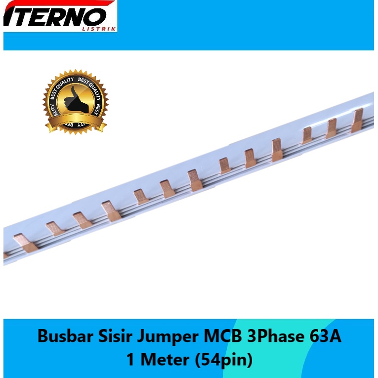 Jual Busbar Sisir Rel Sisir MCB 3 Phase 3P 63A 1M Iterno | Shopee Indonesia