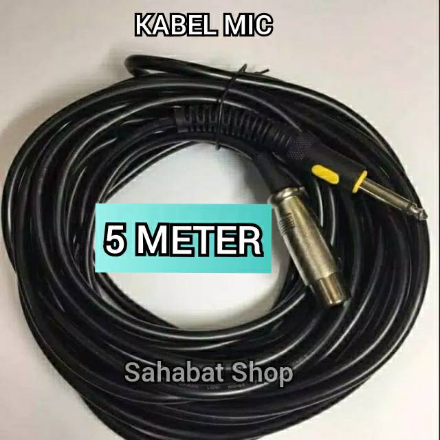 Jual Kabel Mic Microphone 5 meter Kualitas Bagus Jack Canon XLR Female ...