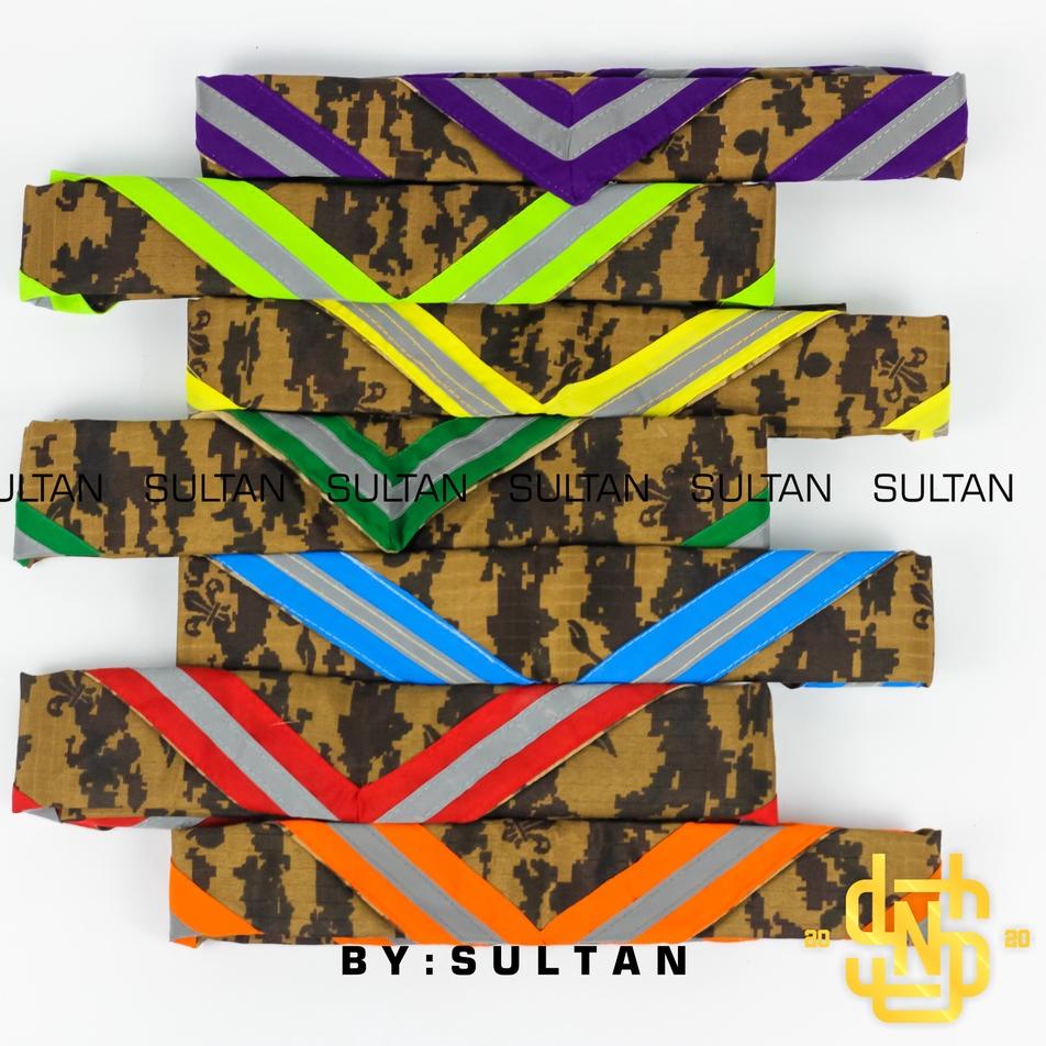 Jual Penjualan Kejutan SCARF LORENG LIS WARNA Syal Loreng Pramuka Lis ...