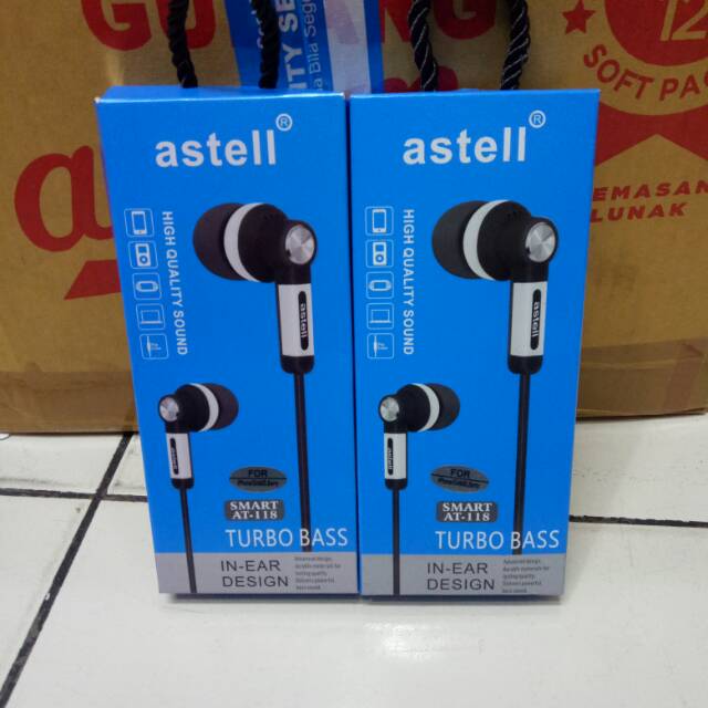 Jual Headset Astell Turbo Bas AT-118 Handsfree Astell Extrabass AT-118 ...
