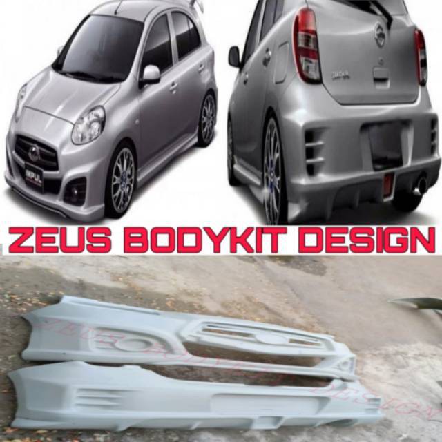 Jual BODYKIT NISSAN MARCH IMPUL GRADE-A tebal-kuat-lentur body kit ...