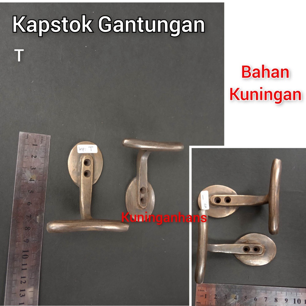 Jual Kapstok T Kuningan Hook Gantungan Baju Kuningan Antik satuan ...